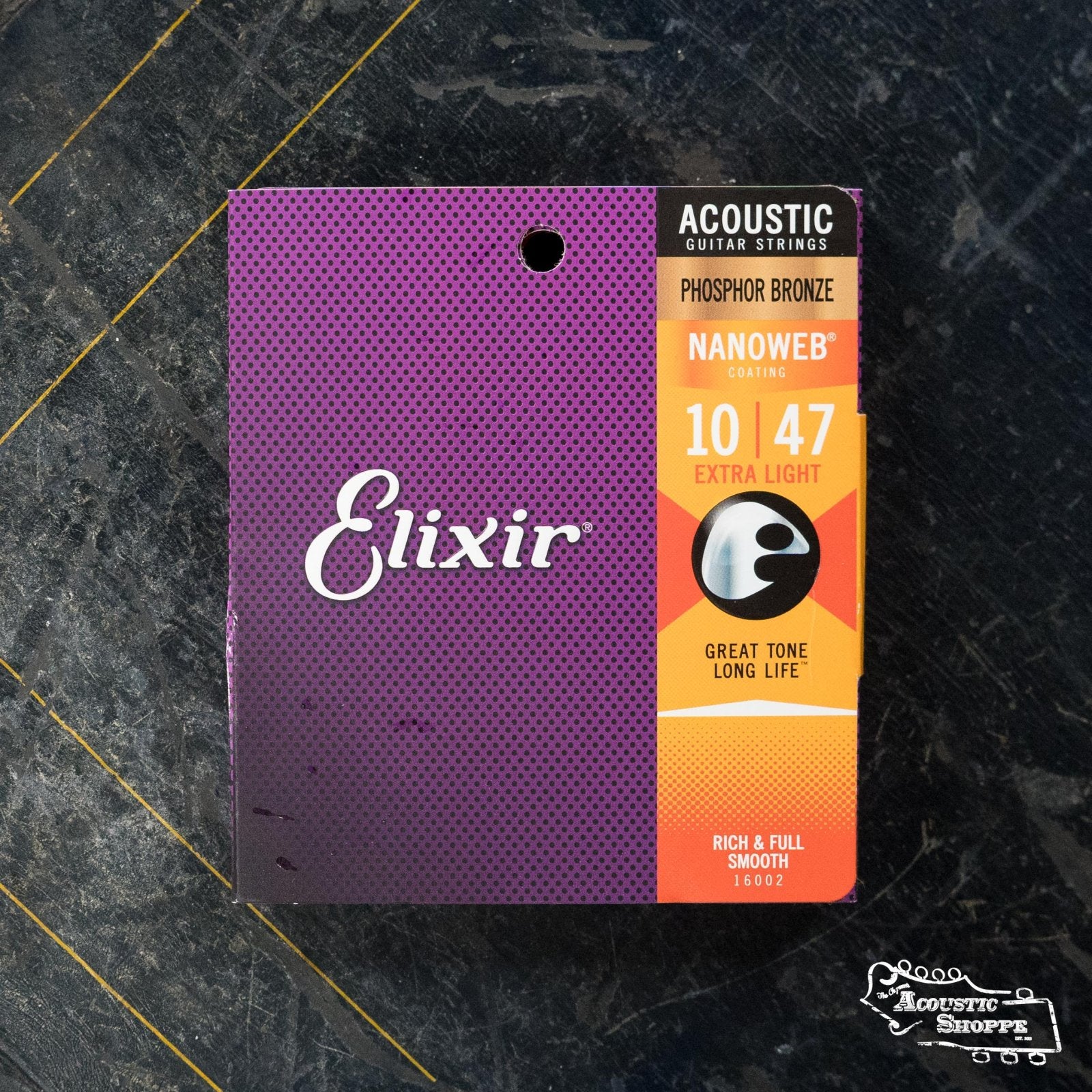 Elixir 16002 Acoustic Nanoweb Extra Light 10-47