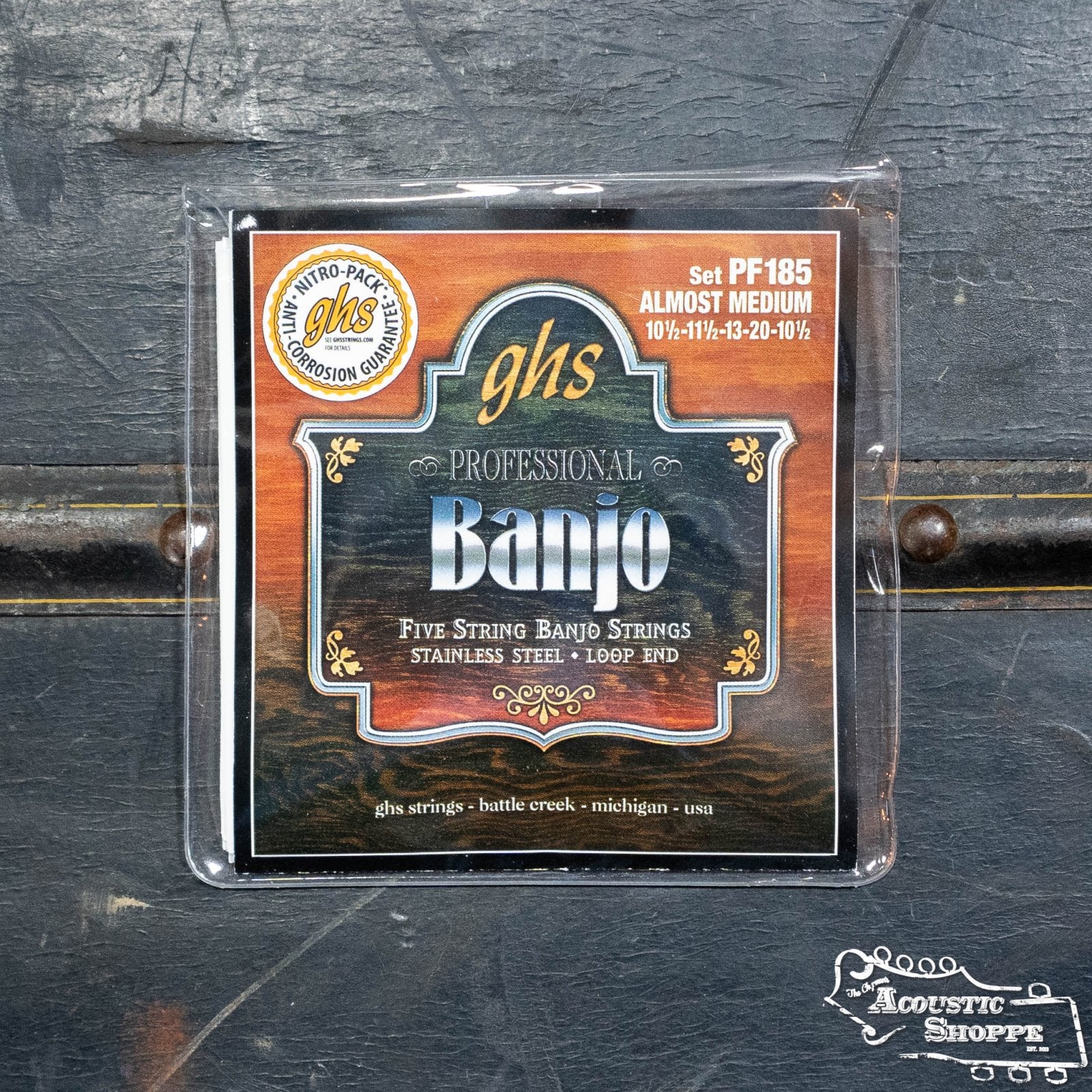 GHS PF185 Stainless Steel 5 String Banjo Strings - Almost Medium