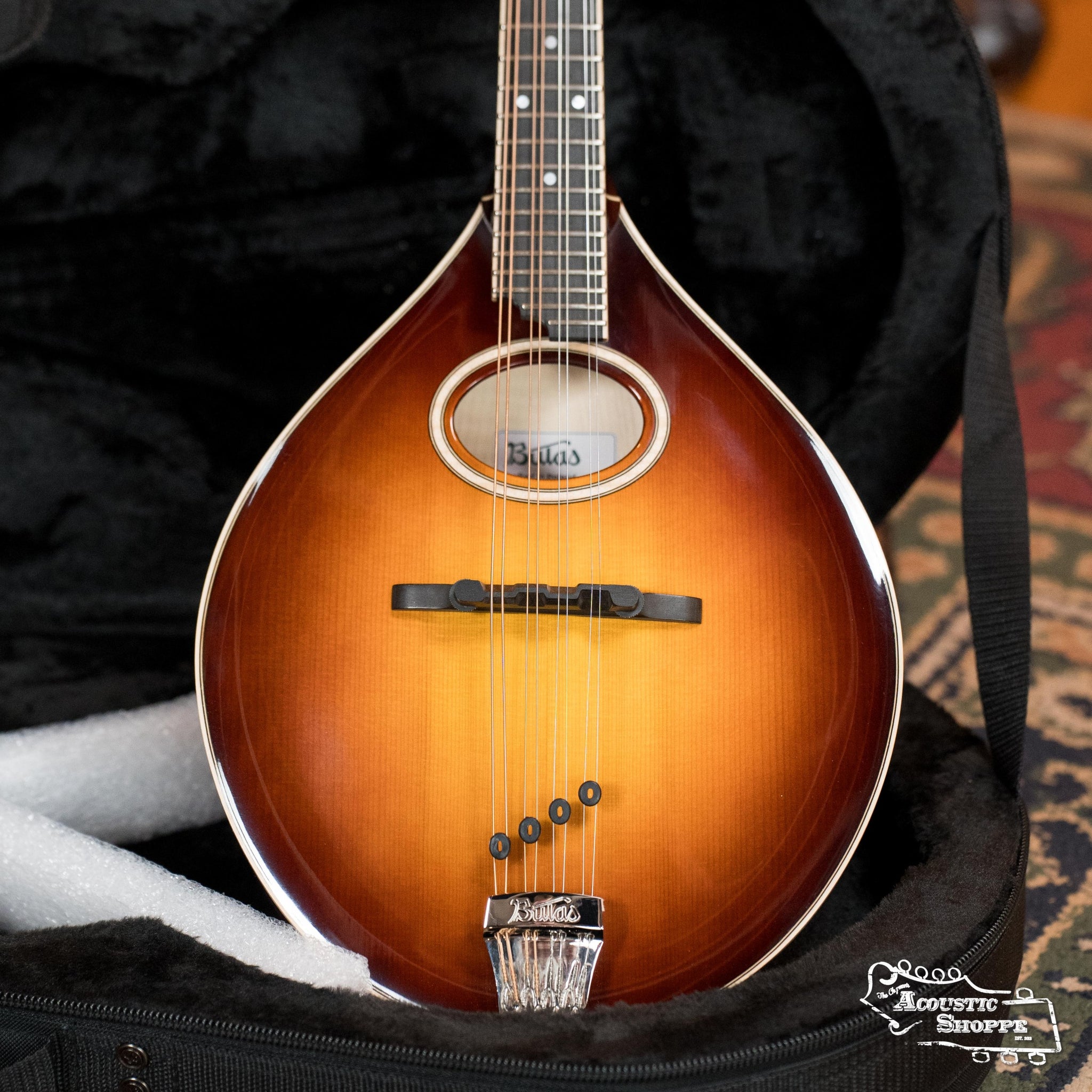 Bulas Carpathian Spruce/Curly Maple Red Cremona Sunburst A-Style Mando