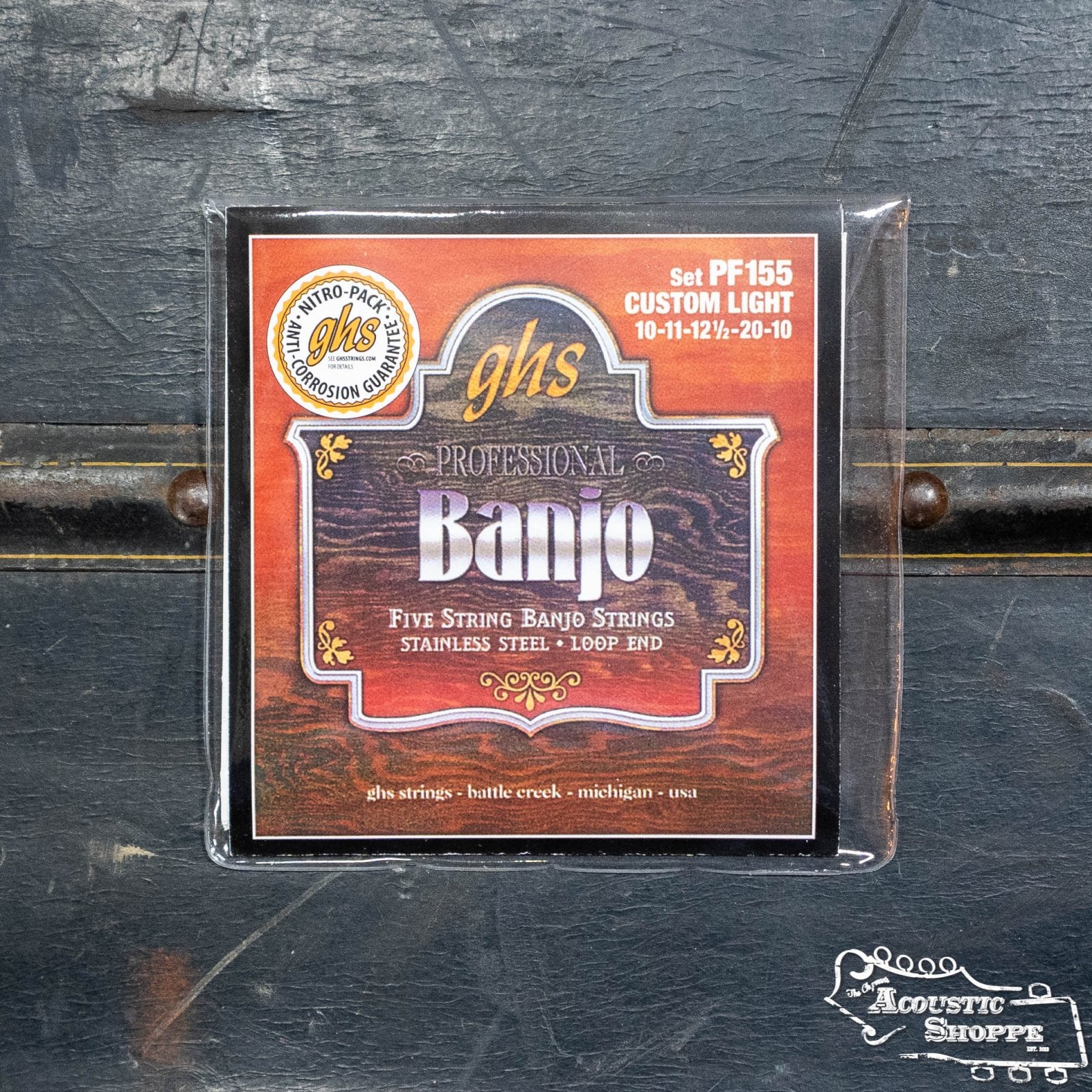 GHS PF155 Stainless Steel 5 String Banjo - Stainless Steel Custom Ligh
