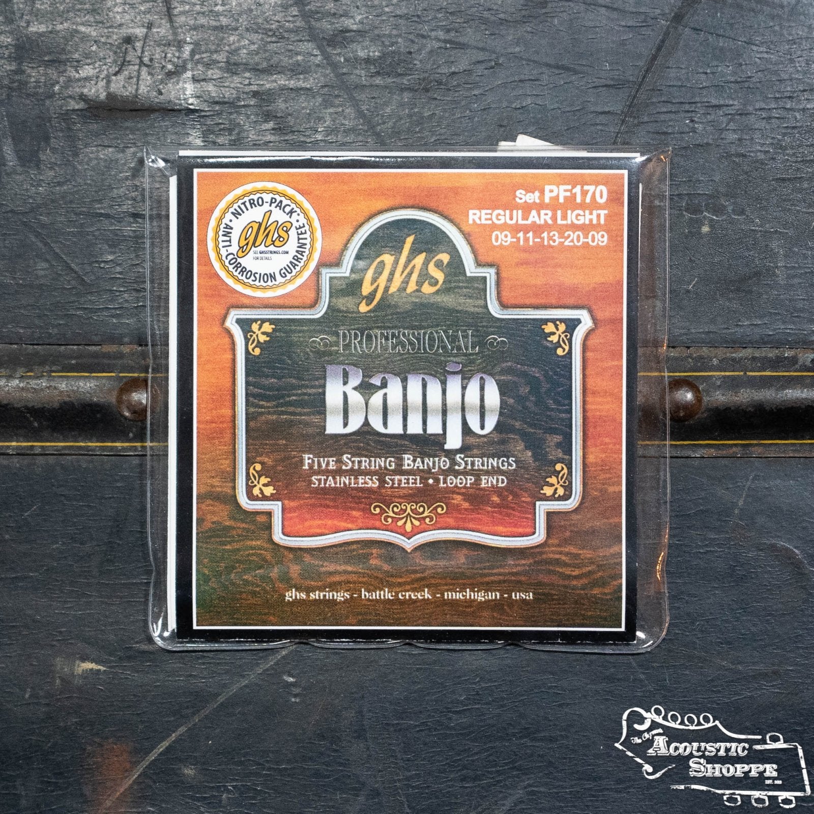 GHS PF170 Stainless Steel 5 String Banjo - Regular Light Strings