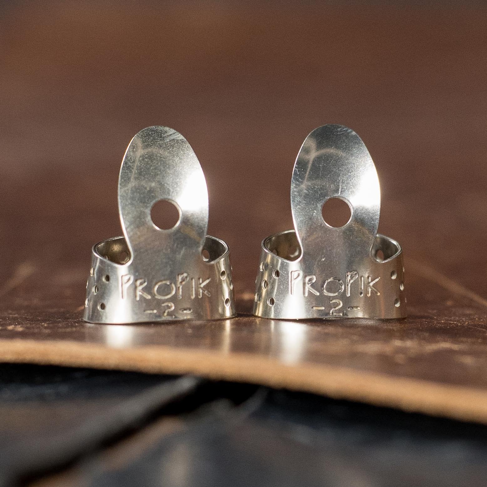 (2-Pack) ProPik Standard Nickel Single Wrap #2 Finger Pick (11-201-112