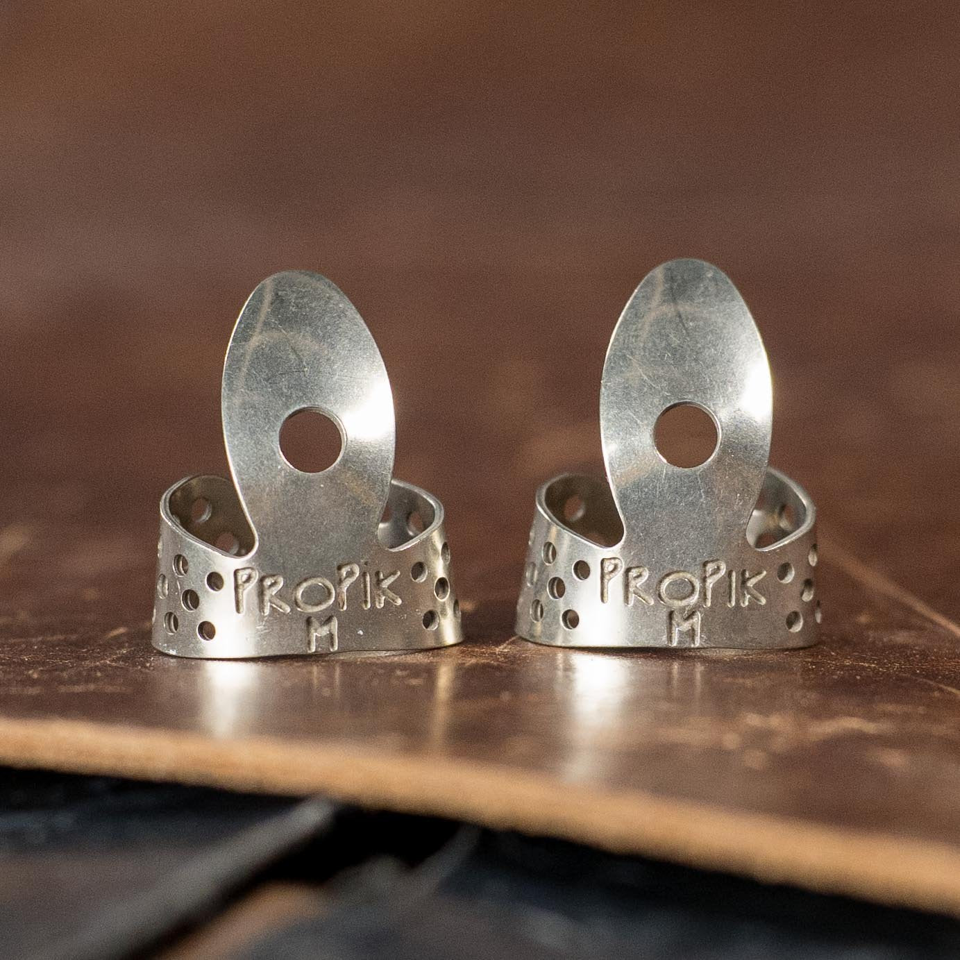 (2-Pack) ProPik Nickel Single Wrap Medium Finger Pick (11-202-1113)