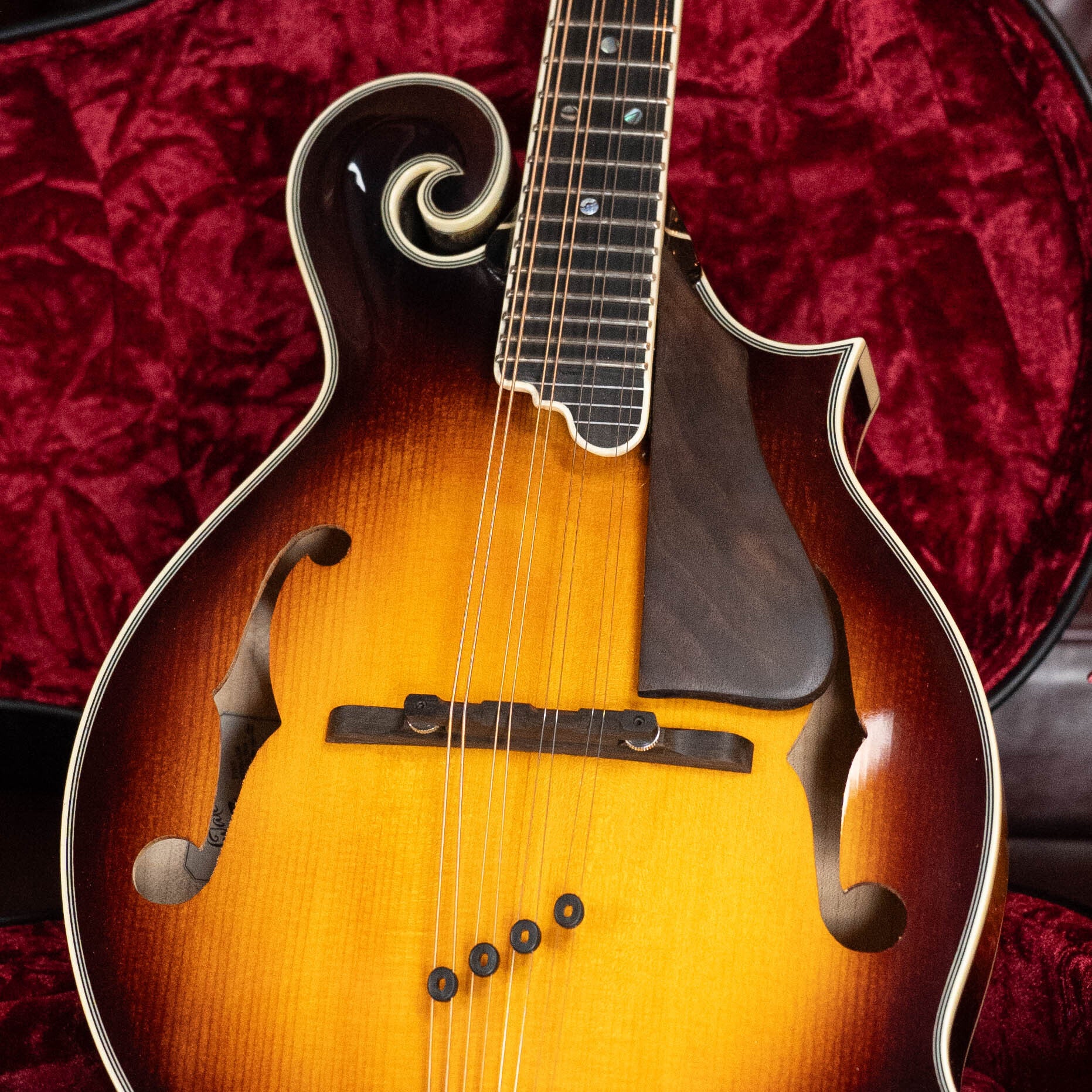 Tailwater TW-F5 Spruce/Flamed Maple F-Style Mandolin w/Scooped Fretboa